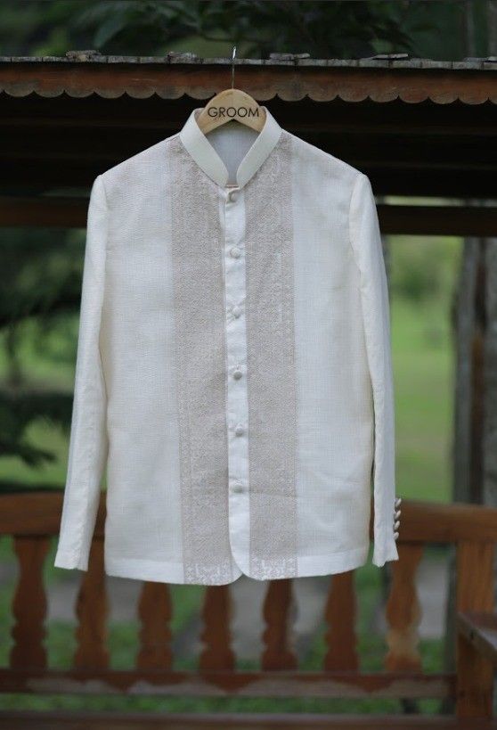 Onesimus Coat Barong, Men's Fashion, Tops & Sets, Formal Shirts on ...