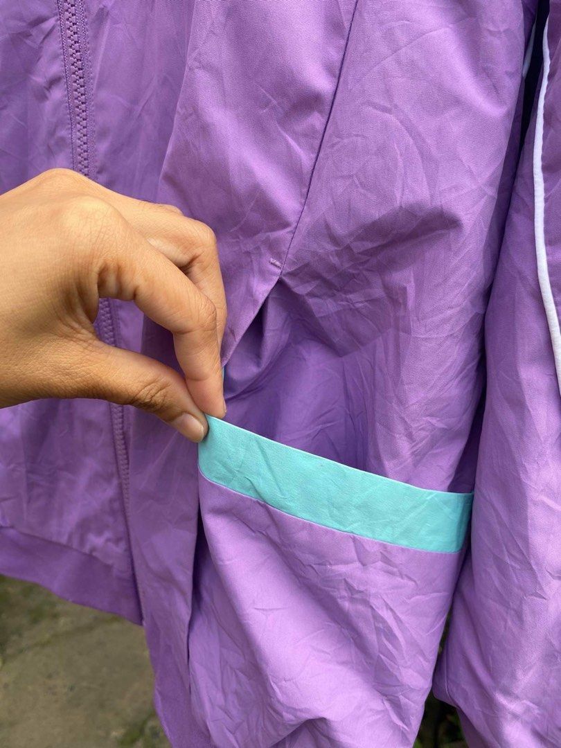 Original ANTA Girl Purple Jacket Raincoat Waterproof Parka BTS Like ...