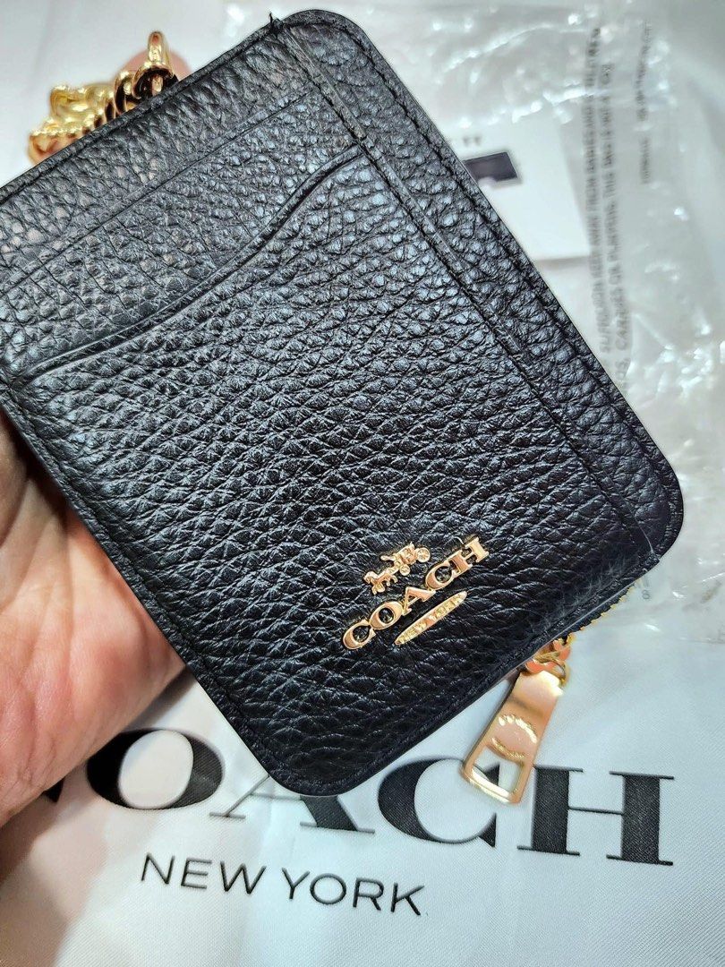 Original Coach Zip Card Case, Luxury, Bags & Wallets on Carousell