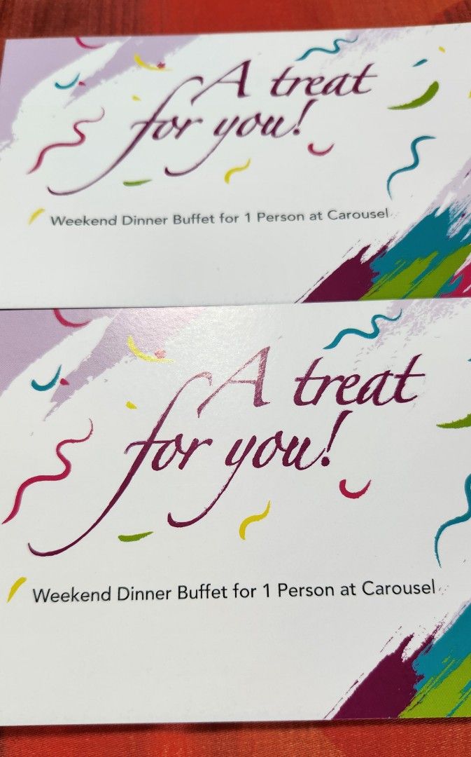 Pair of Carousel Weekend Dinner Buffet Voucher, Tickets & Vouchers ...