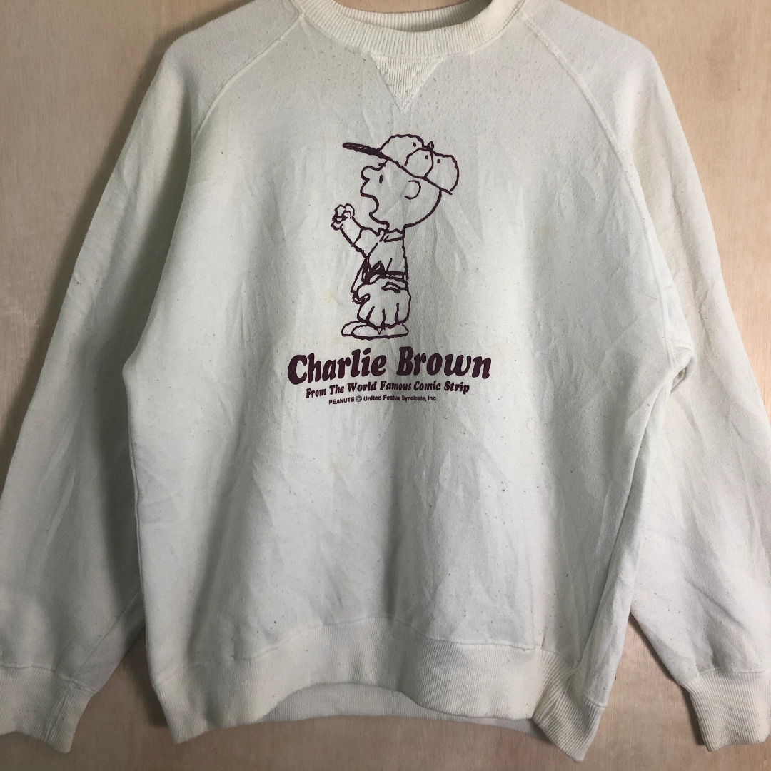 Peanuts Charlie Brown White Sweatshirt, Women's Fashion, Coats, Jackets ...