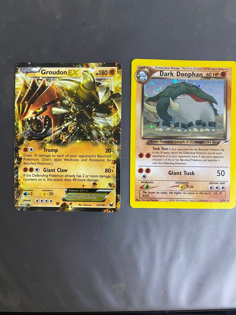 Pokemon card dark explorer groudon WOTC vintage donphan Neo destiny ...