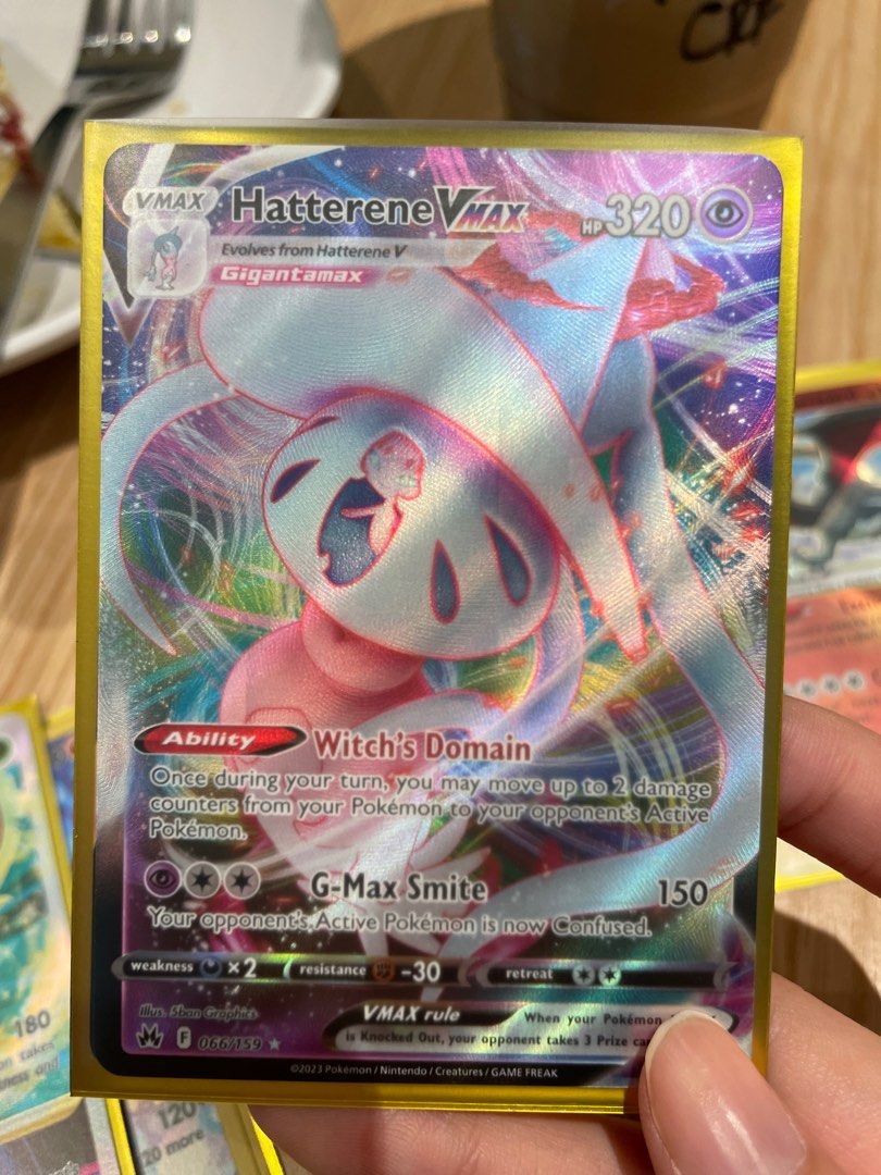 Pokemon TCG Crowned Zenith Charizard, Hatterne, Hobbies & Toys, Toys ...