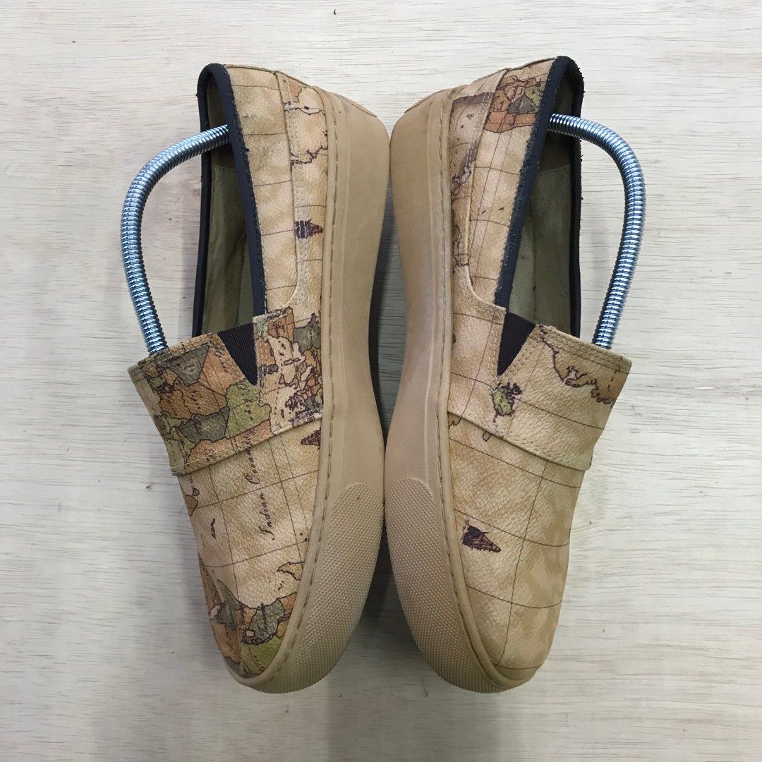 Prima Classe (8UK) (Alverio Martini) Slip On Light Brown Map, Men's ...