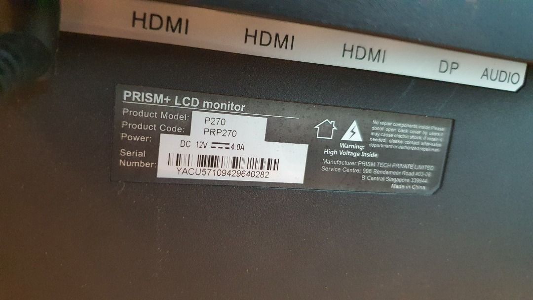 Prism+ P270 4K UHD 27 inch monitor, Computers & Tech, Parts ...