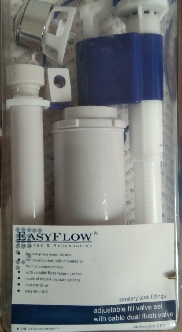 Push Button Type Tank Fittings for One-piece Water Closet, Furniture ...