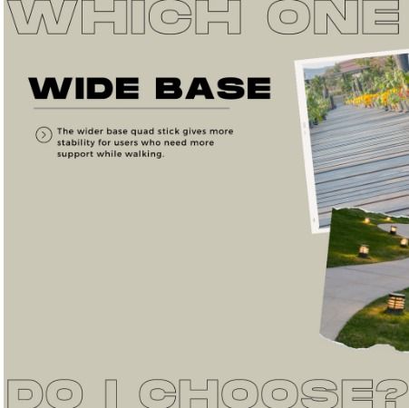 Quad Cane (narrow base & wide base) KNT1672, Health & Nutrition ...