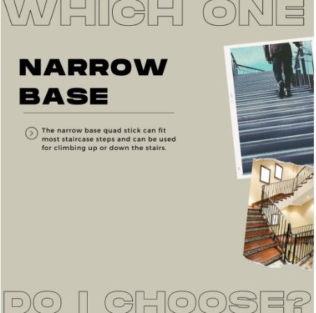 Quad Cane (narrow base & wide base) KNT1672, Health & Nutrition ...