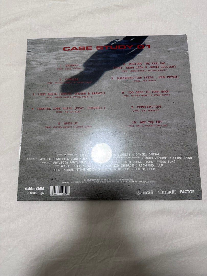 RARE Daniel Caesar - Case Study 01 Colored Vinyl (Limited Edition), Hobbies & Toys, Music ...