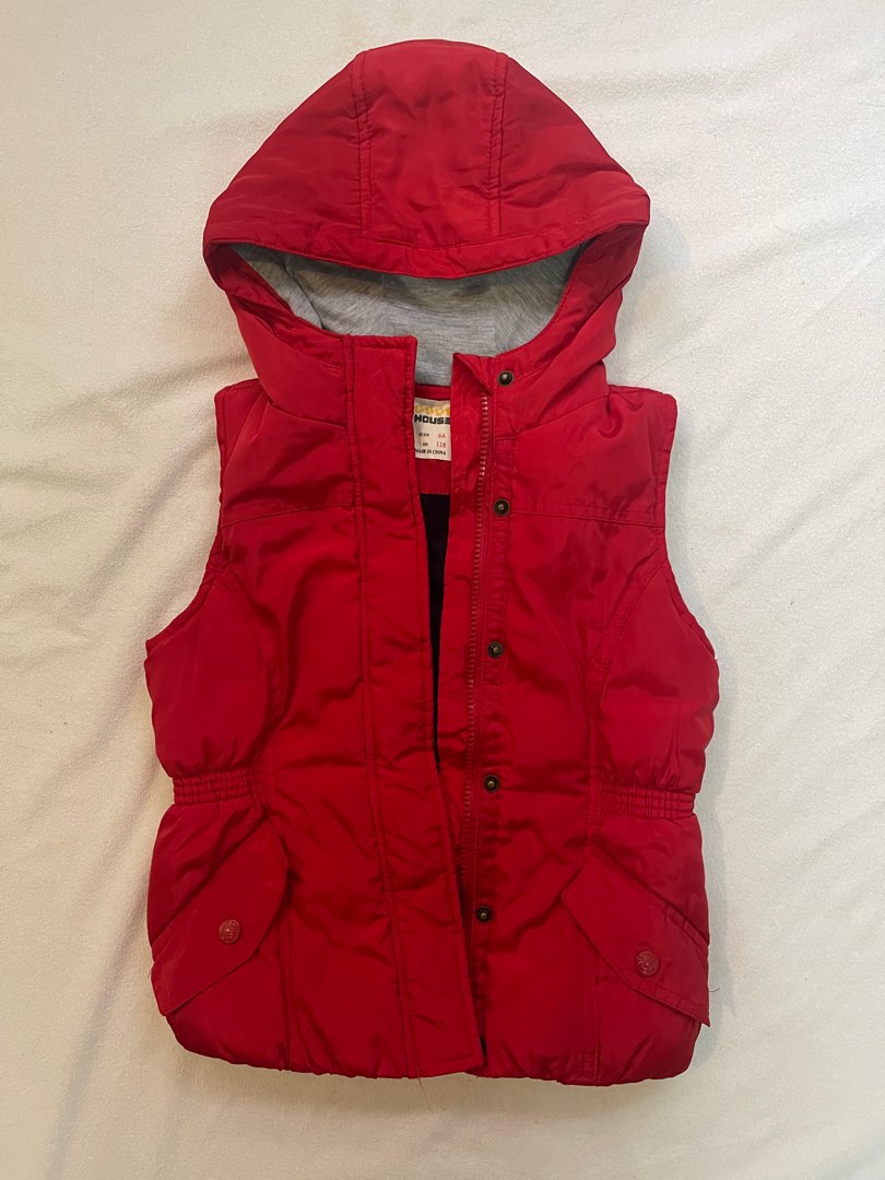 Red Puffer Vest (price may be negotiable depending on the shipping fee ...