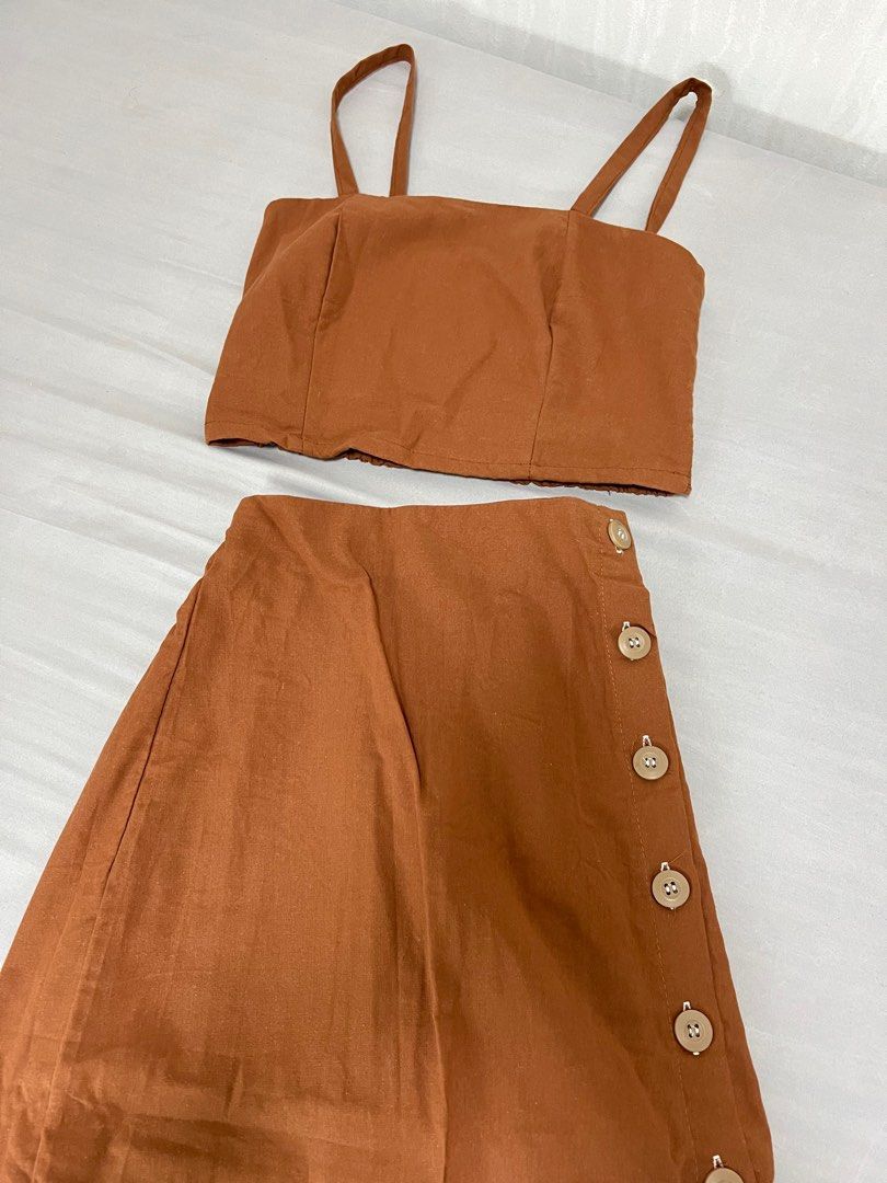 Rust Coordinates (2-pc set), Women's Fashion, Dresses & Sets, Sets or ...