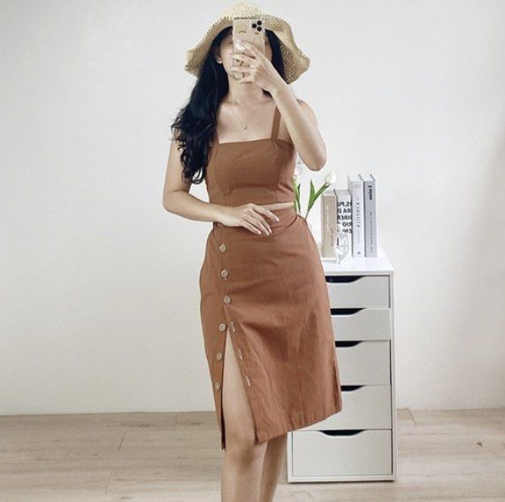 Rust Coordinates (2-pc set), Women's Fashion, Dresses & Sets, Sets or ...