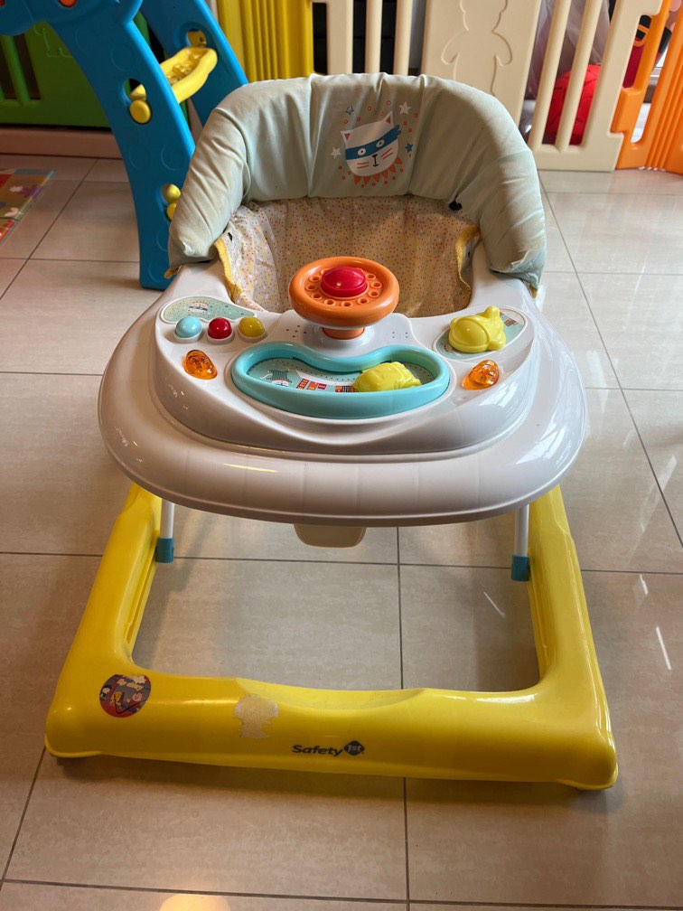 Safety first walker with music and eating table, Babies & Kids, Infant ...