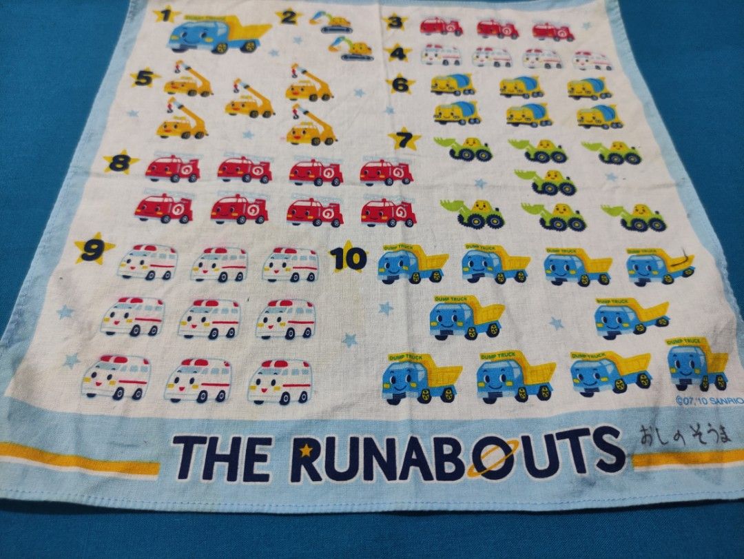 Sanrio Runabouts Vehicles Car Handkerchief Hanky Panyo, Babies & Kids ...
