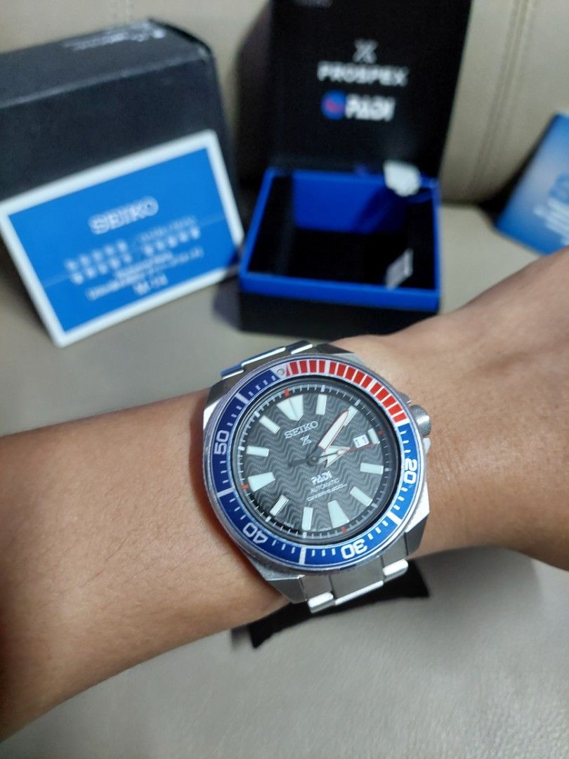 Seiko Prospex Pepsi Samurai Japan PADI sbdy011, Luxury, Watches on ...