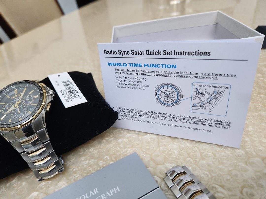 SEIKO Solar watch-Radio controlled World Time Watch, rarely used