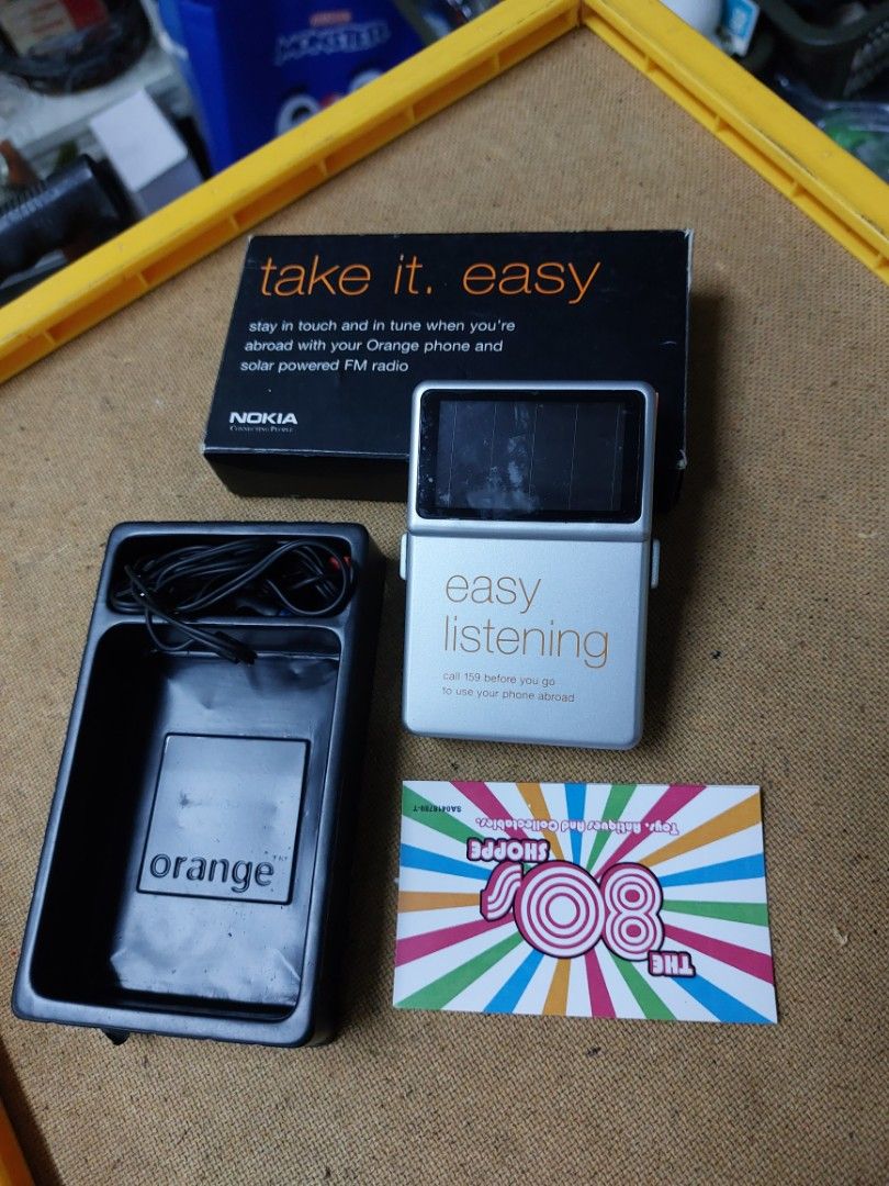 Solar Powered Orange FM Radio model EPP-128A Promotional Orange & Nokia ...