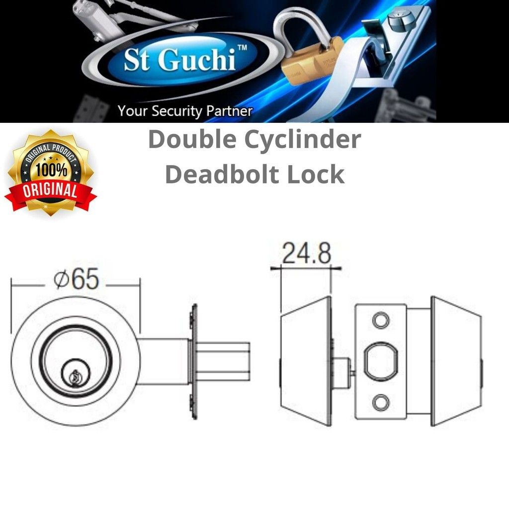 ST Guchi brass double cylinder door lock, Services, Home Services, Home ...
