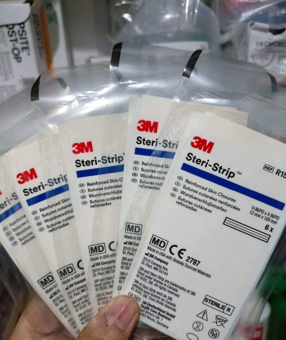 Steri strips 12mmx100mm, Health & Nutrition, Health Monitors & Weighing ...
