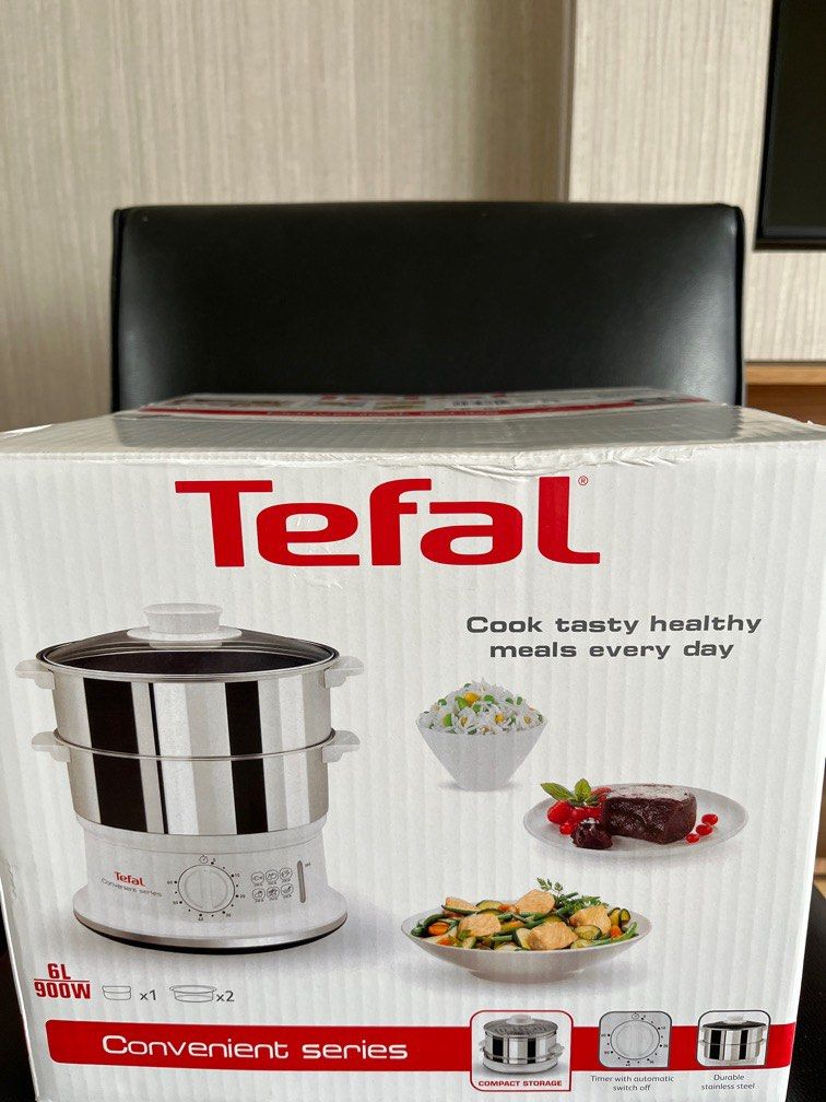 BNIB Tefal Convenient Series Stainless Steel Steam Cooker, Steamer, TV ...