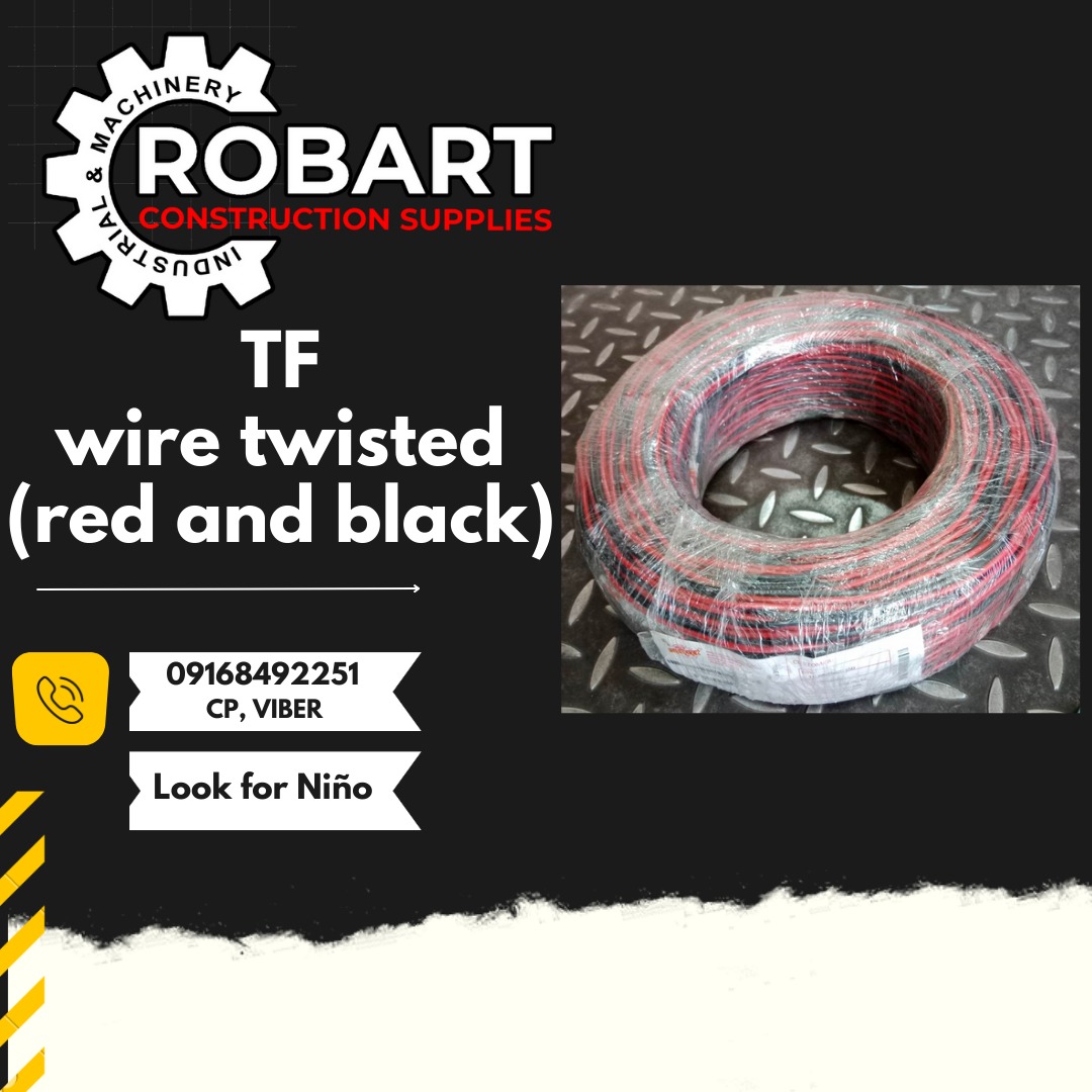 TF wire twisted (red and black), Commercial & Industrial, Construction ...