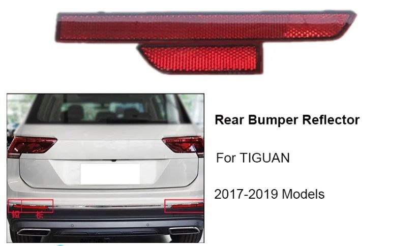 Tiguan rear reflector, boot cover, side mirror signal, Car Accessories ...