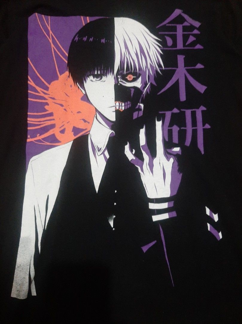 TOKYO GHOUL: KANEKI KEN HUMAN X GHOUL FORM MEGA PRINT | ANIME SHIRT ...