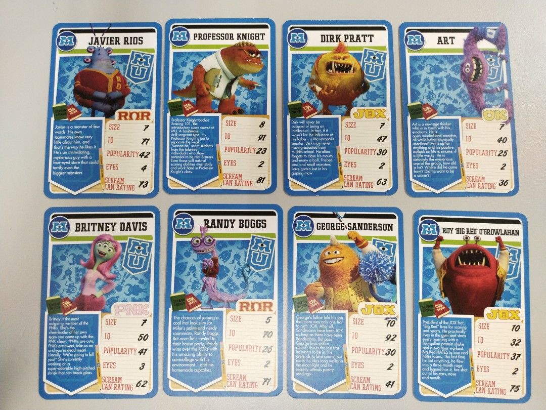 Top Trumps Monsters University - Who's The Scariest?, Hobbies & Toys ...