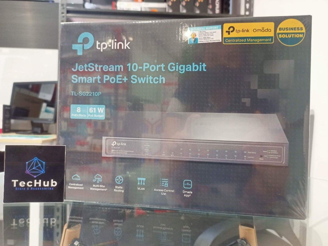 TP-Link TL-SG2210P Jetstream 10-Port Gigabit Smart PoE+ Switch, Computers & Tech, Parts ...
