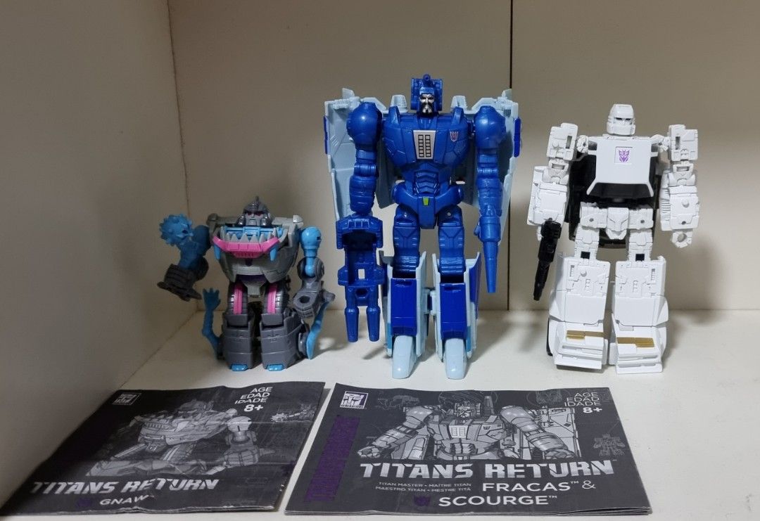 Transformers titan return gnaw, scourge and runamuck, Hobbies & Toys ...