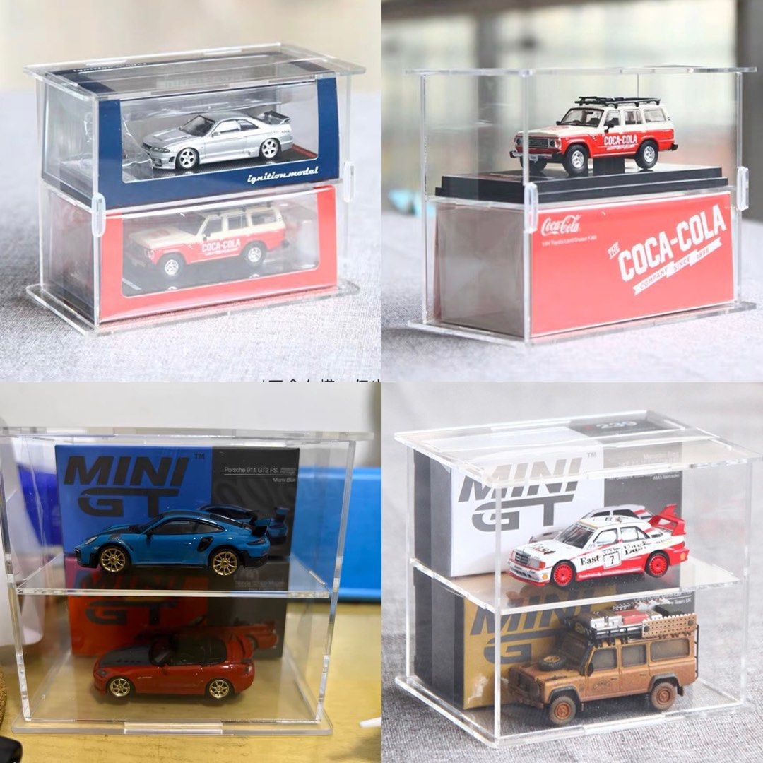 Transparent twin slot Acrylic Display box for Mini GT and INNO64 ...