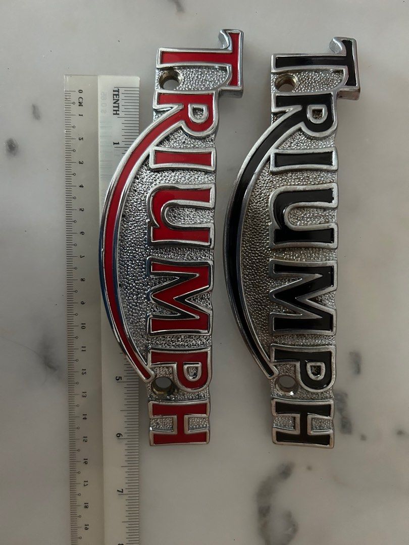 Triumph tank logo, Motorcycles, Motorcycle Accessories on Carousell