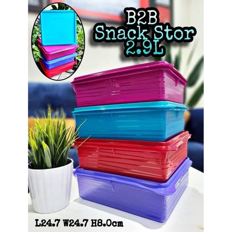 Tupperware B2B Snack Stor 2.9L, Furniture & Home Living, Kitchenware ...