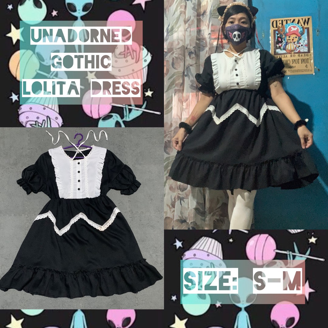 Unadorned Gothic Lolita OP Dress, Women's Fashion, Dresses & Sets ...