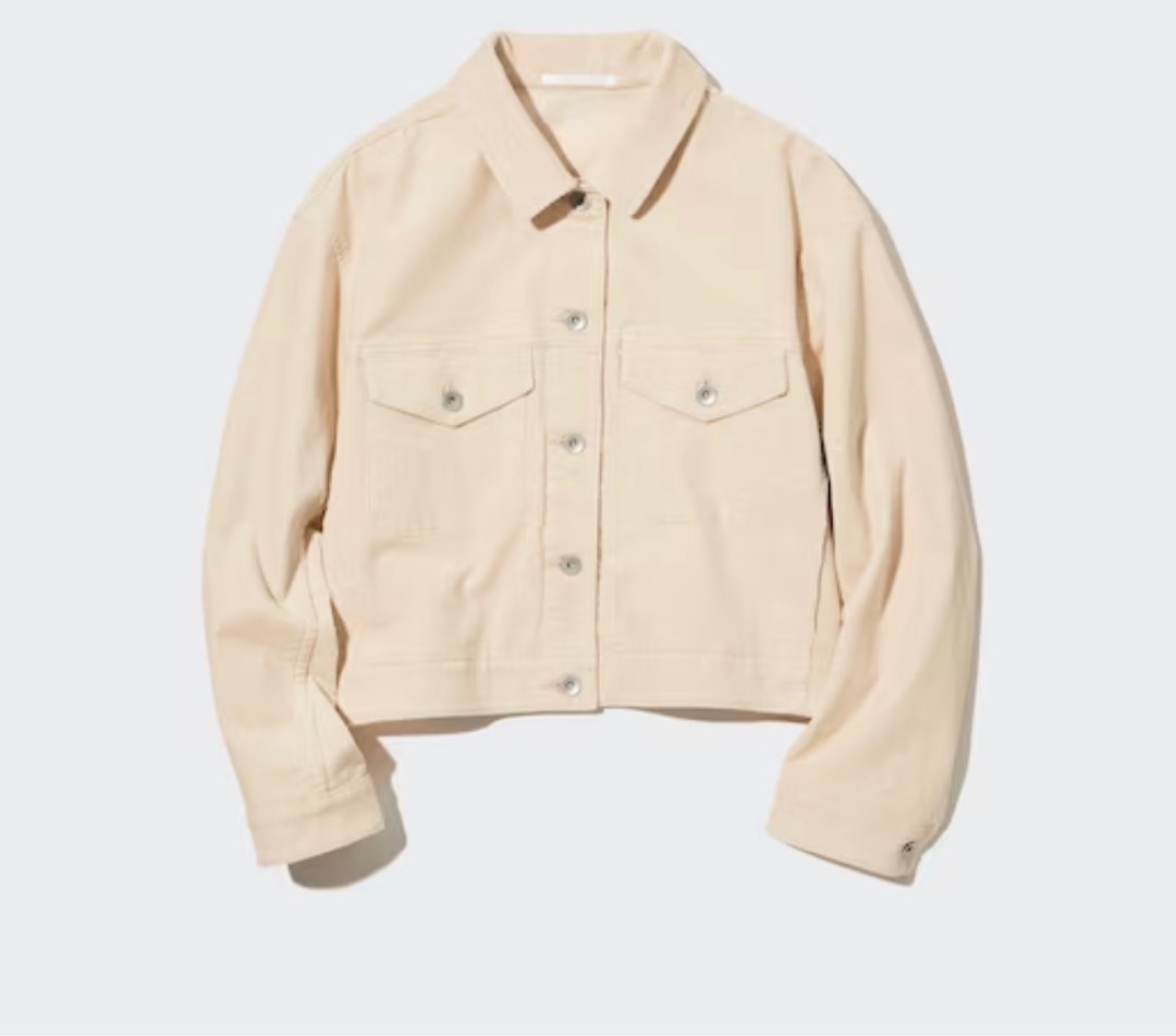 Uniqlo Corduroy Cropped Jacket, Women's Fashion, Coats, Jackets and ...