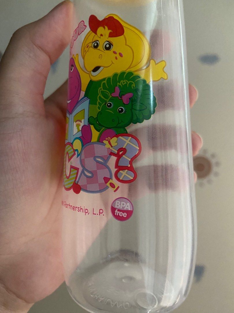 Unused Barney Baby Bottle Feeding 8oz, Babies & Kids, Nursing & Feeding ...