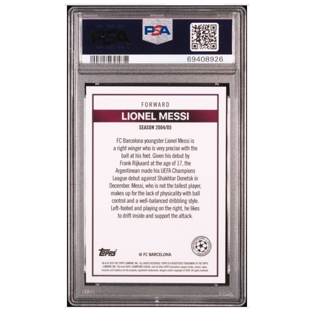 Very Rare LIONEL MESSI PSA 10 Gem Mint 2020-21 Topps UCL The Lost ...