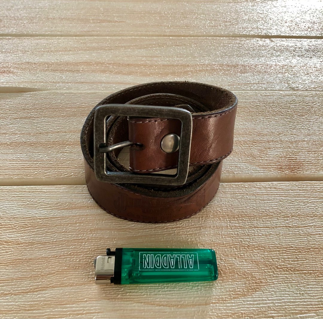 Vintage Jack Daniels Belt Genuine Leather Brown, Men's Fashion, Watches ...