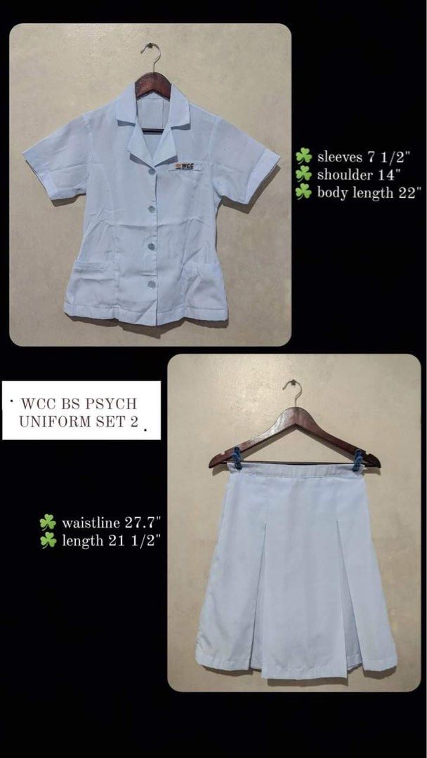 WCC PSYCH Uniform, Women's Fashion, Dresses & Sets, Sets or Coordinates ...
