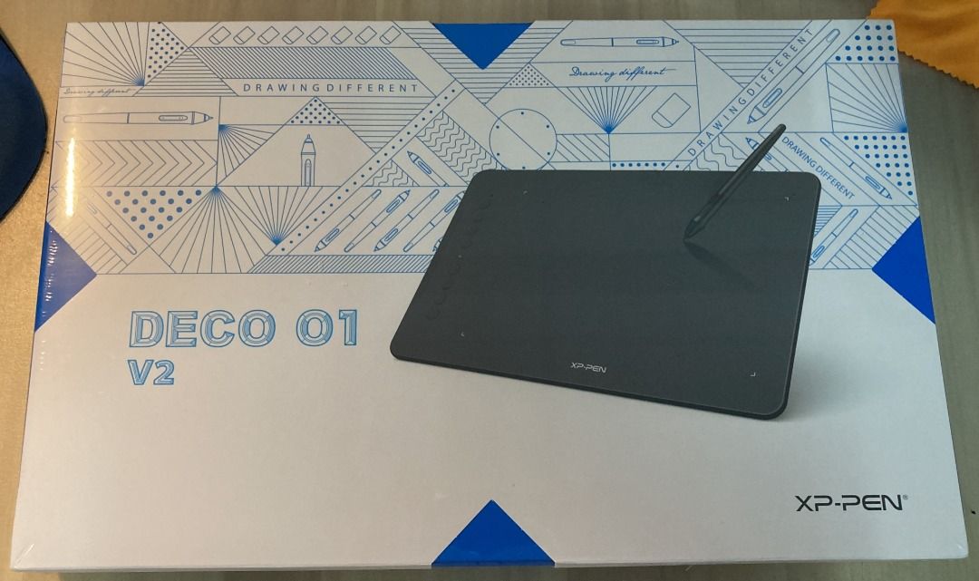XP-Pen Deco 01 V2 Drawing Tablet with Battery-Free Stylus and Box ...