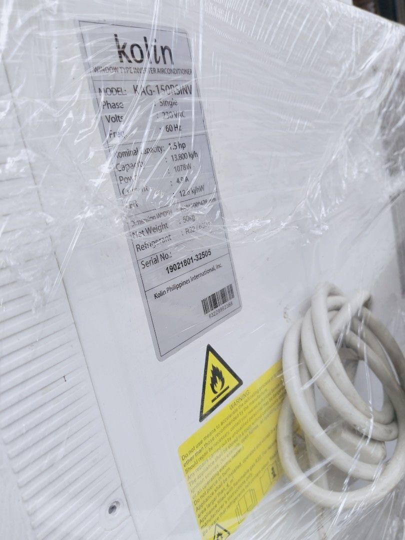 1.5hp FULL INVERTER R32 KOLIN BRAND for Sale!, TV & Home Appliances ...