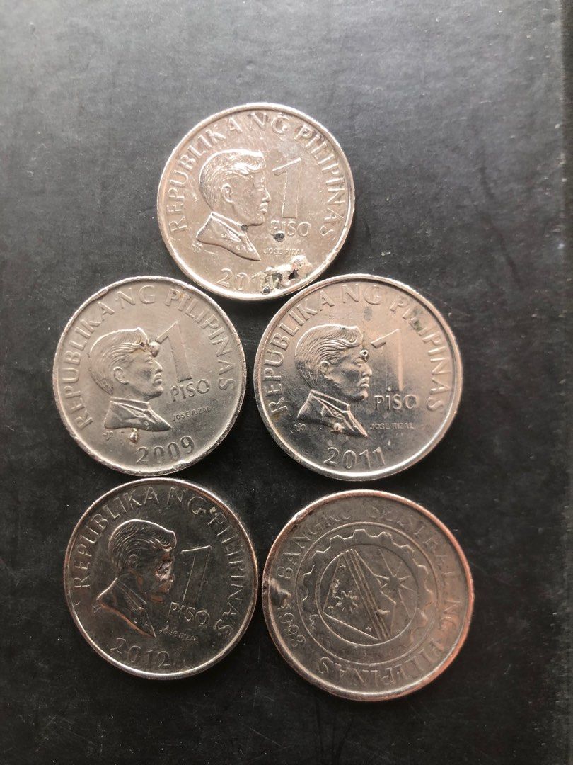 1 peso extra metal error coin 5 pcs, Hobbies & Toys, Memorabilia ...
