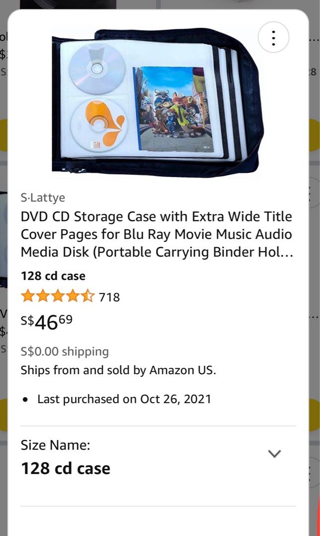 2 x CD /DVD folder each can hold 160 pieces of CD, Furniture & Home ...