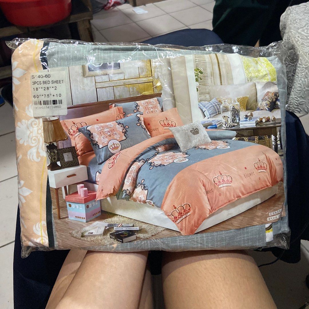 3 IN 1 QUEEN SIZE BEDHSEET SET, Furniture & Home Living, Bedding ...