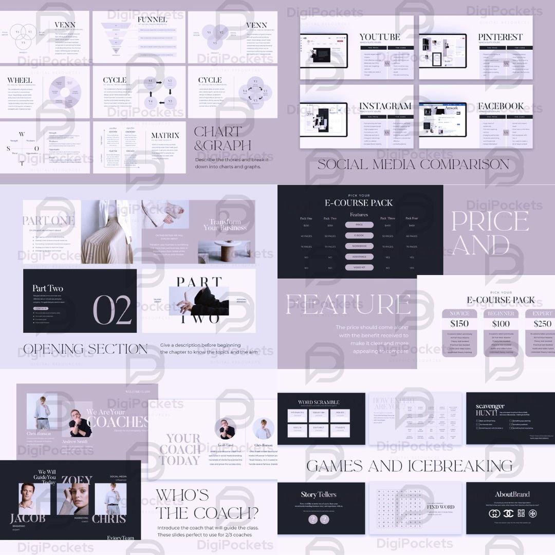 6-in-1 Coach Creator Canva/Photoshop Templates Mega Bundle Pack ...