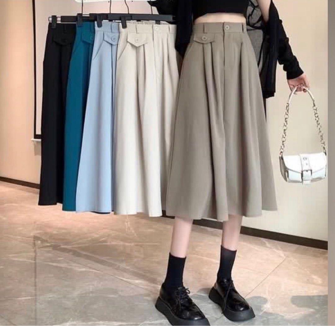 [7 COLORS] Stylenanda Aline Wide Leg Berms / Capri Culotte Pants, Women ...