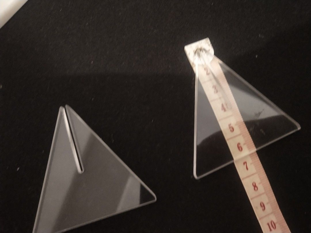 Acrylic Triangle Stand (Small), Hobbies & Toys, Stationary & Craft ...
