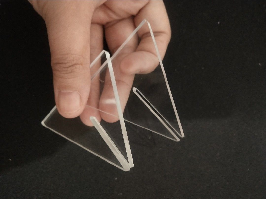 Acrylic Triangle Stand (Small), Hobbies & Toys, Stationary & Craft ...