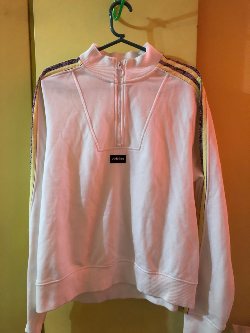 Adidas half zip pullover, Women's Fashion, Activewear on Carousell