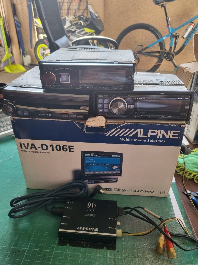 Alpine Head Units (CDE-HD149BT, CDA-9886, IVA-D106E) PXA-H100 Audio ...